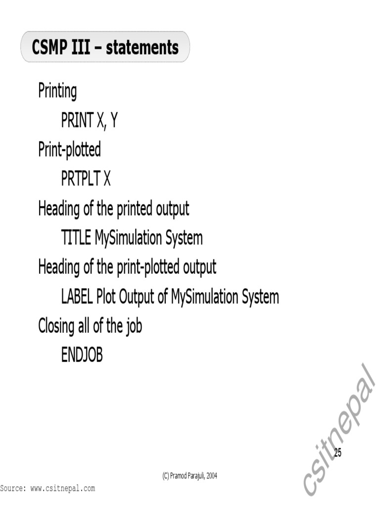 Lecture 04 - Continuous System Simulation | PDF | Feedback | Simulation