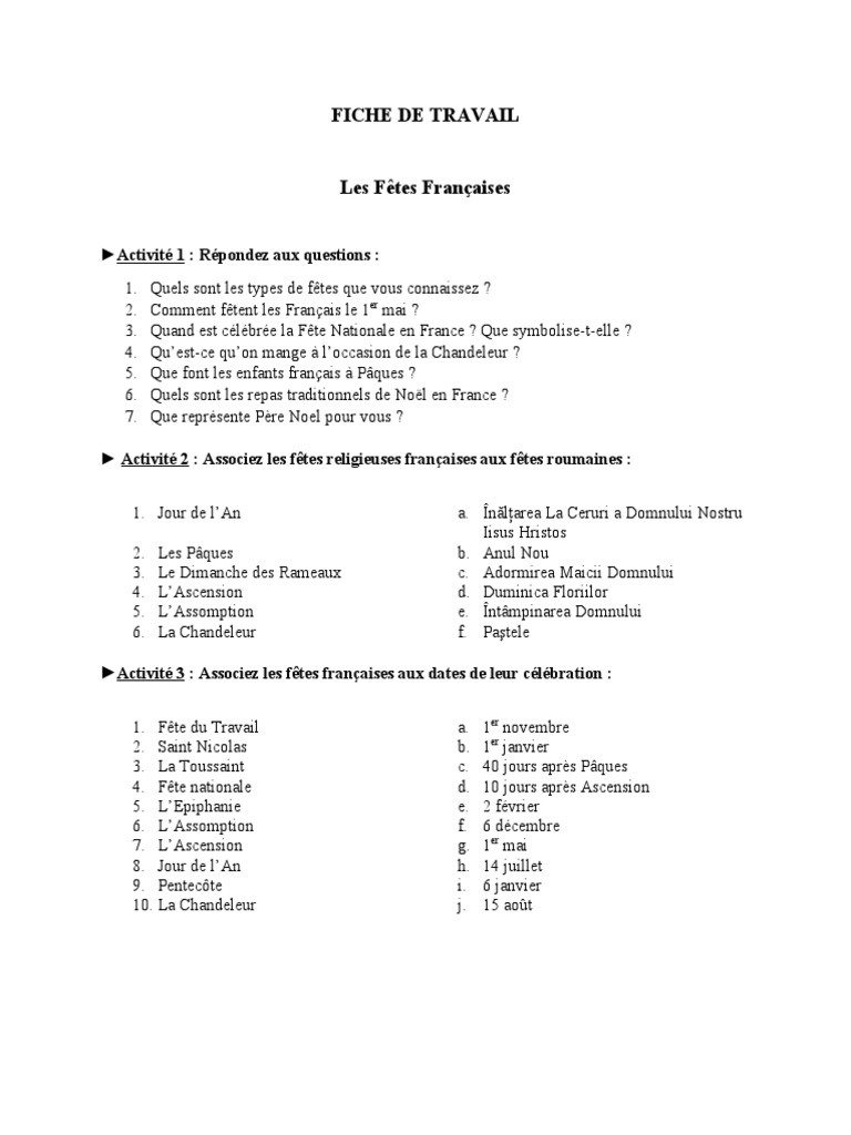 Découverte des Fêtes Françaises | PDF | Pâques | Noël