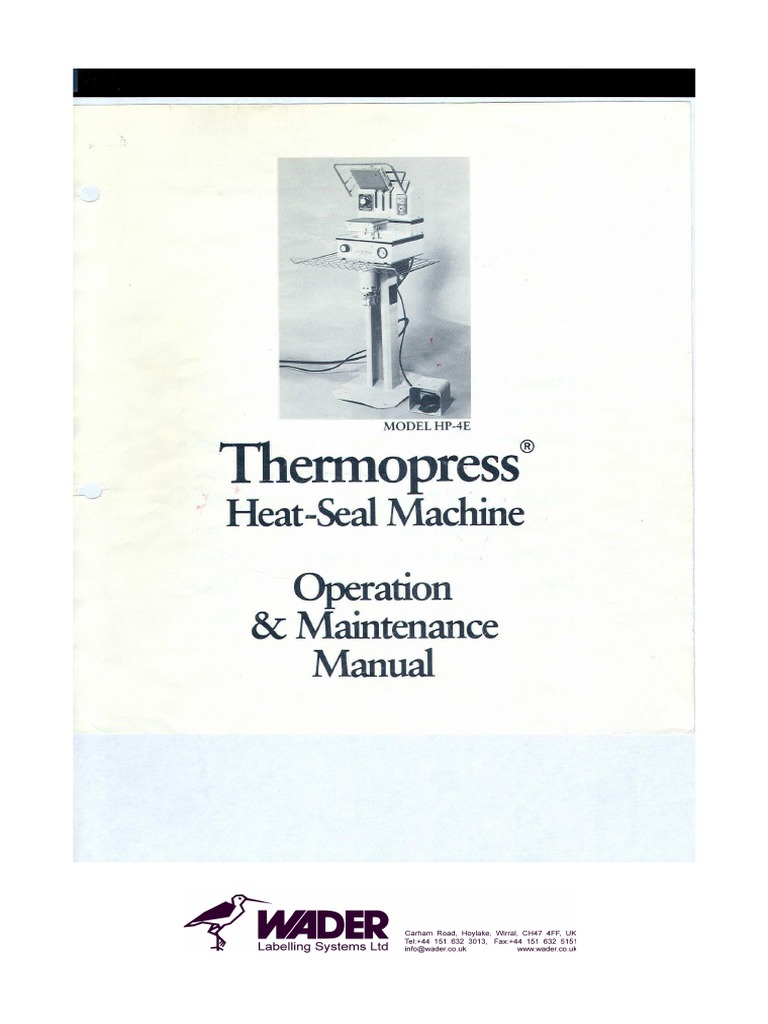 Thermopress hp4 Scan Manual | PDF | Switch | Machines