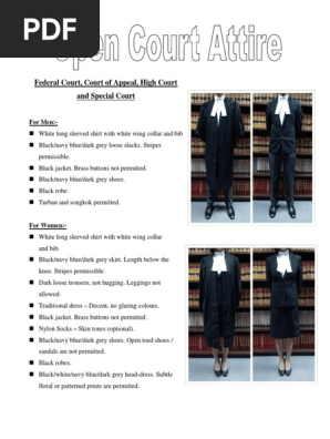 Proper Court Attire