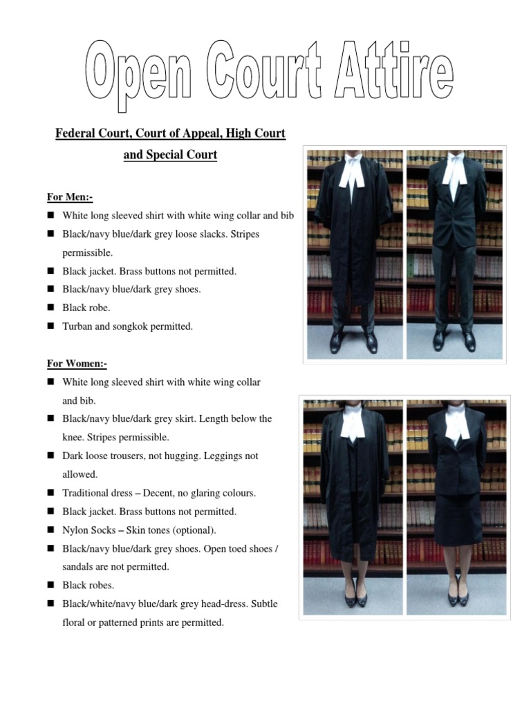 Court Dress Code Guidelines Malaysia | PDF
