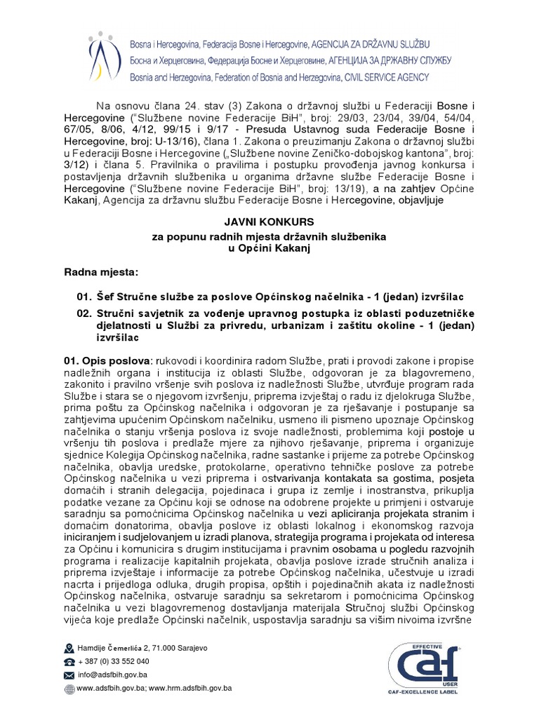 Opcina Kakanj | PDF
