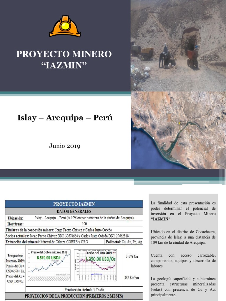 Proyecto Minero IAZMIN en Islay | PDF | Materiales | Materiales naturales