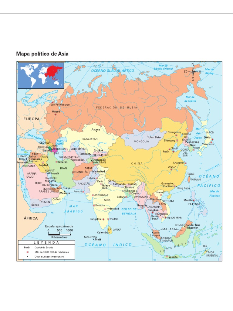 Mapa Político de Asia PDF | PDF