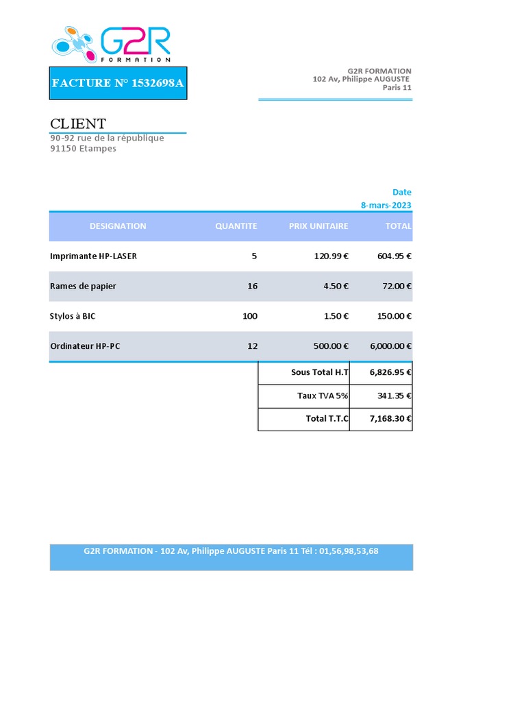 Facture | PDF | Comptabilité | Documents commerciaux