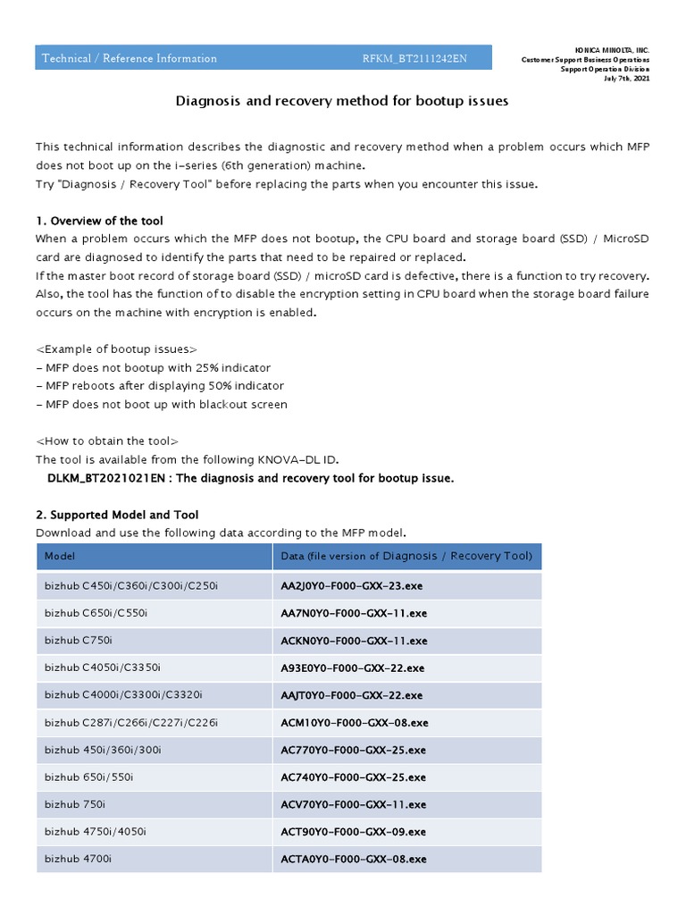 Diagnosis Recovery Method For Bootup Issues | Download Free PDF | Computer Data Storage | Booting