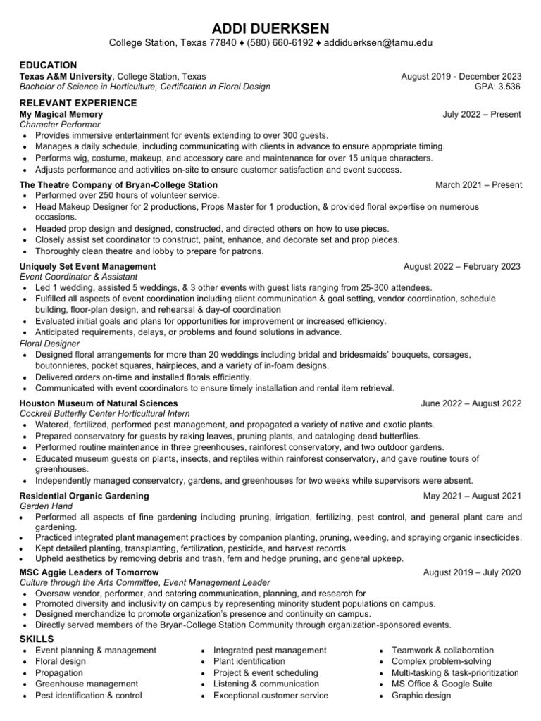 Resume 23 | PDF | Pest Control | Horticulture