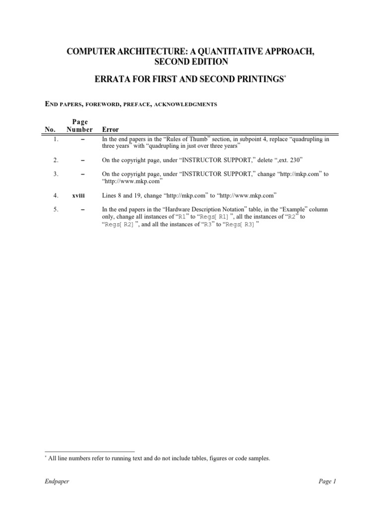 Fundamentals of Computer Design Errata 1 | PDF | Cpu Cache | Computer Architecture
