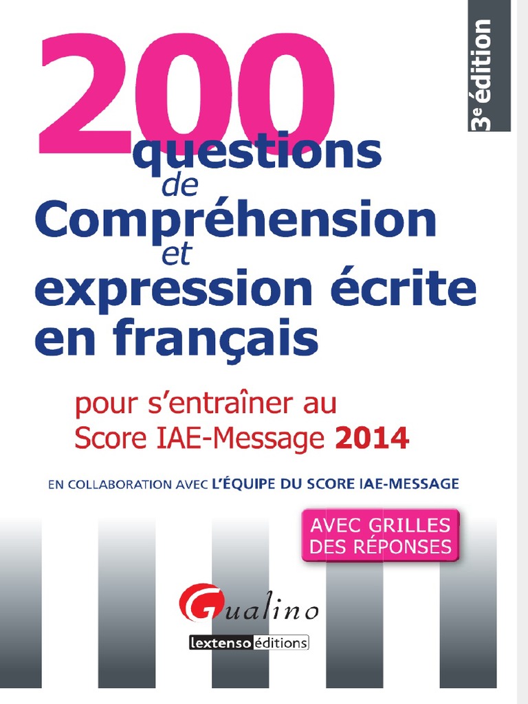 200 Questions de compréhension écrite | PDF