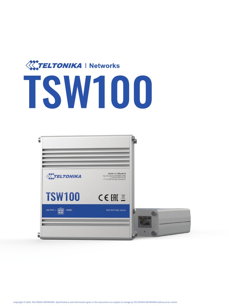 TSW100 Datasheet-V1.0 | PDF | Telecommunications | Electrical Engineering