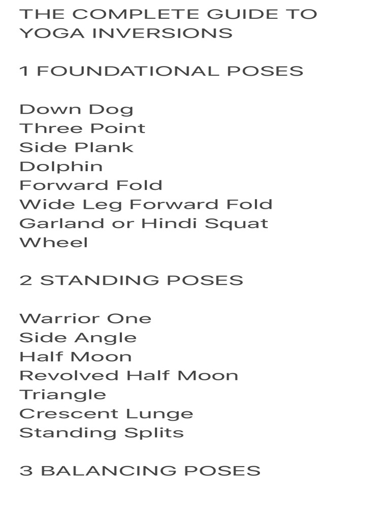 The Complete Guide To Yoga Inversions PDF | PDF