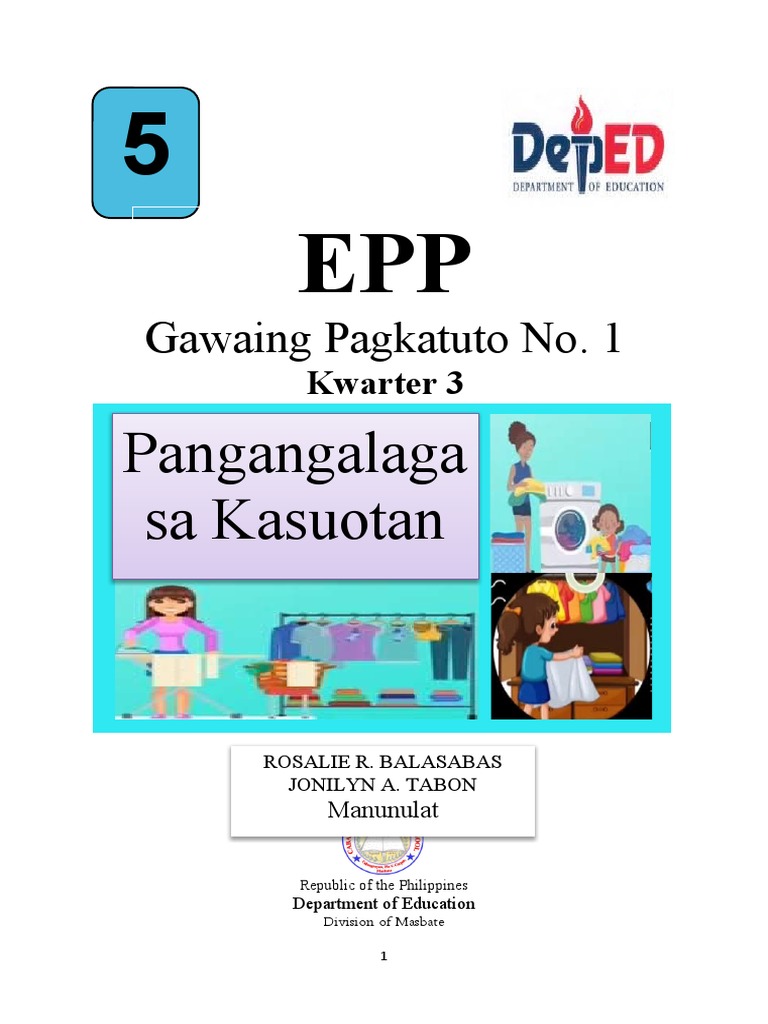 Gawaing Pagkatuto Sa EPP 5 - Q3 - W1 | PDF