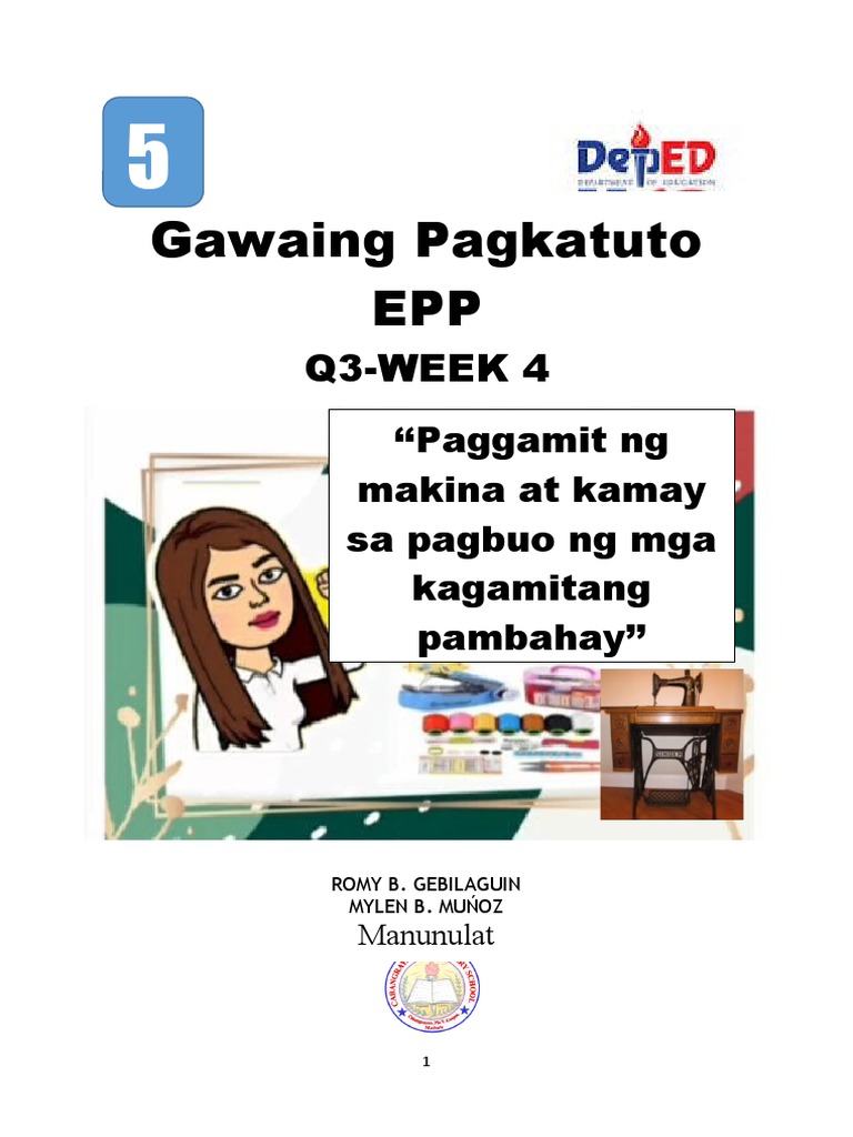 Gawaing Pagkatuto SA Epp 5 - Q3 - Week 4 | PDF