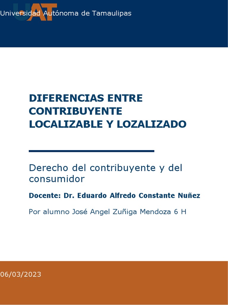 Diferencias Entre Contribuyente Localizado y Localizable | PDF | Fiscal