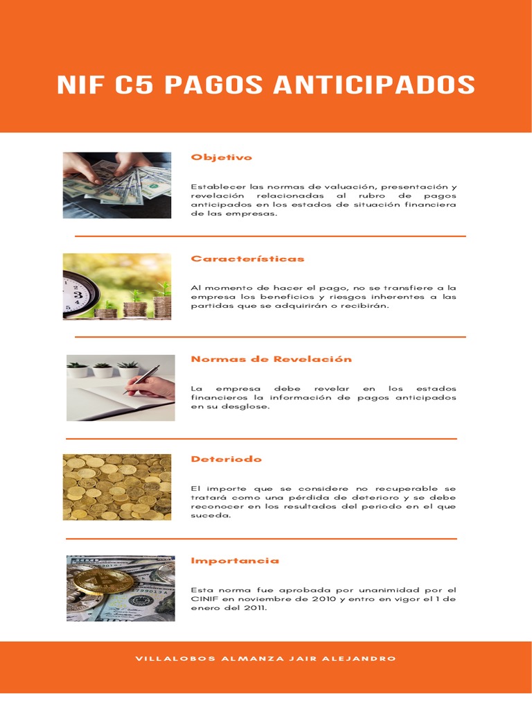 NIF C-5: Normas de Pagos Anticipados | PDF