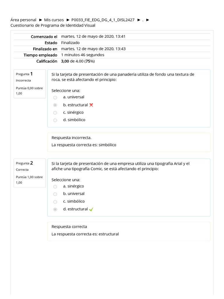 Cuestionario de Programa de Identidad Visual PDF | PDF