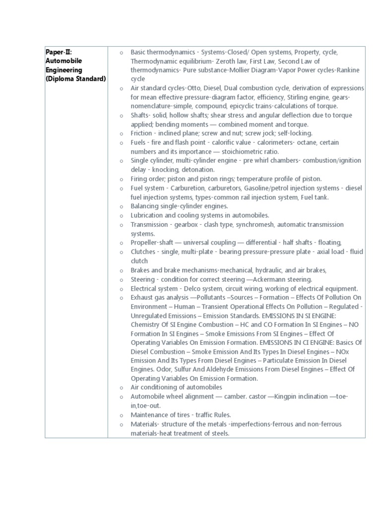 Automobile Engineering (Diploma Standard) | PDF | Engines | Diesel Engine