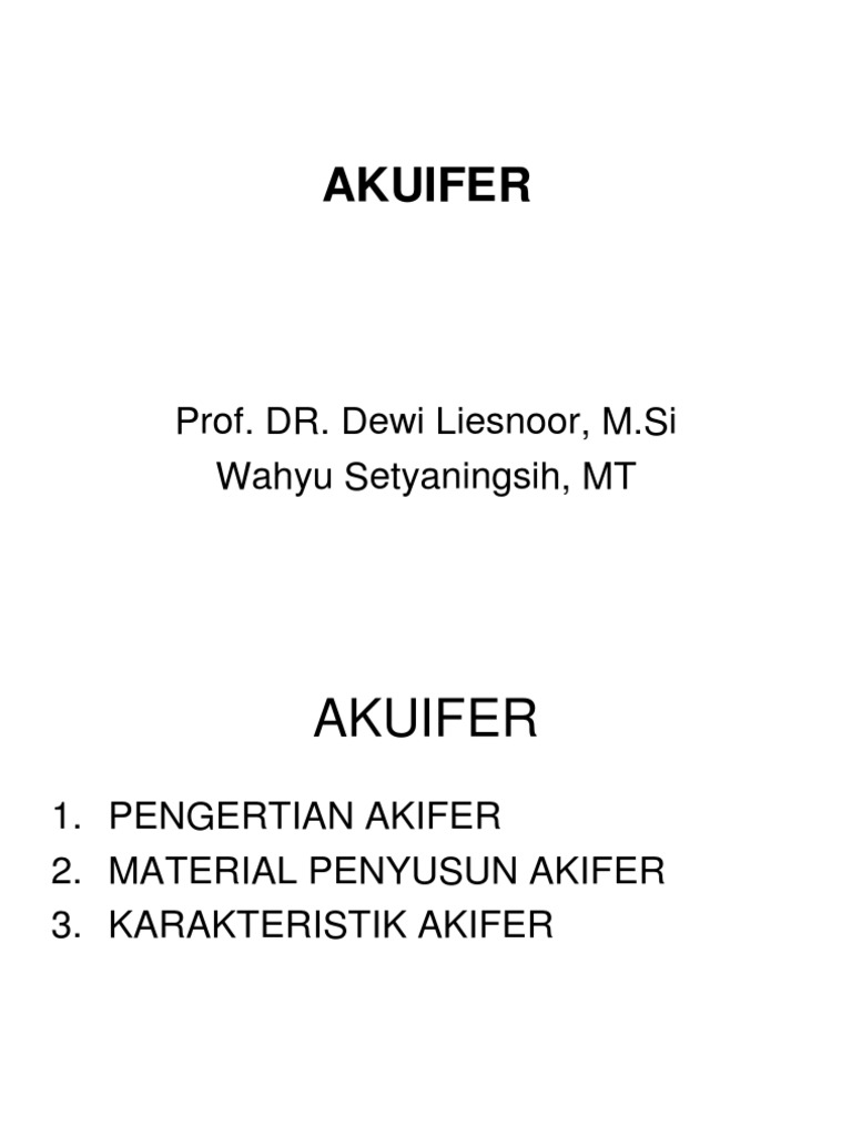 Akuifer | PDF