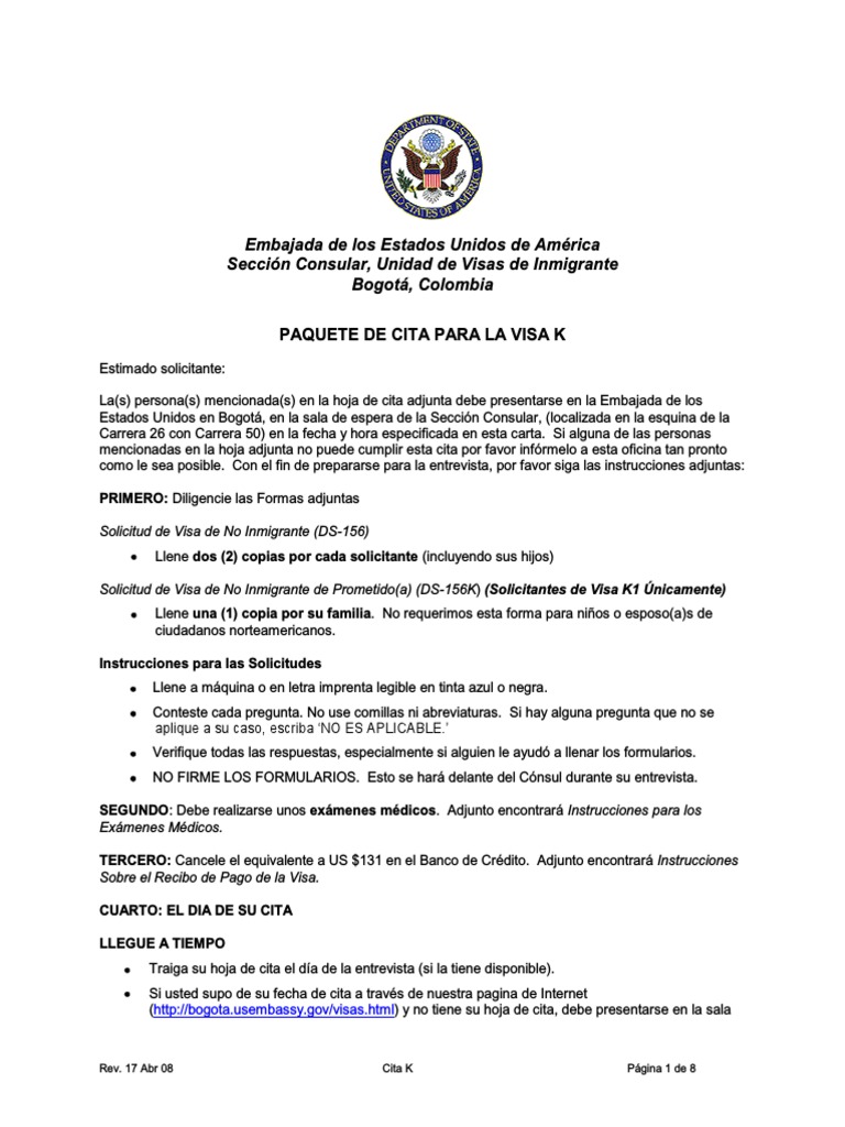 99CKET 4 - Spanish - Embajada de Los Estados Unidos de America ... 99CKET 4 - Spanish - Embajada de Los Estados Unidos de America ...