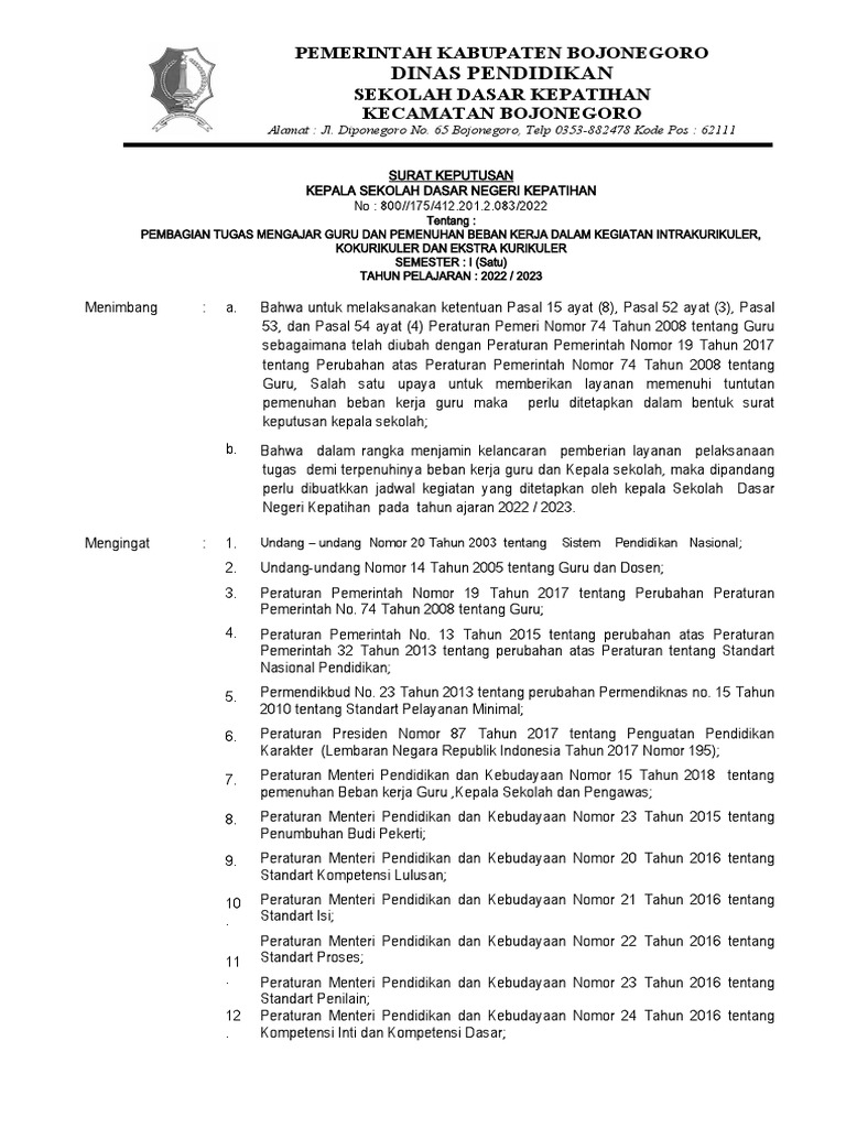 175 SK PTM Semester I 2022 2023 | PDF