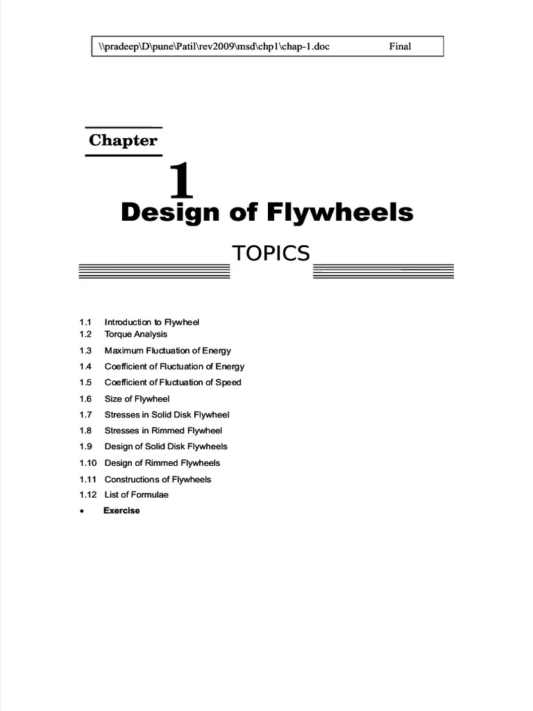 PDF Flywheel PDF | Download Free PDF | Mechanics | Mechanical Engineering