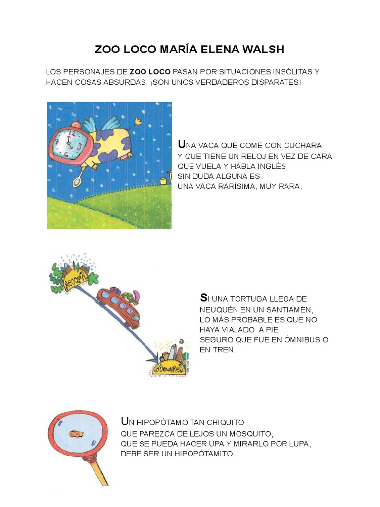 Zoo Loco Maria Elena Walsh 1404 | PDF