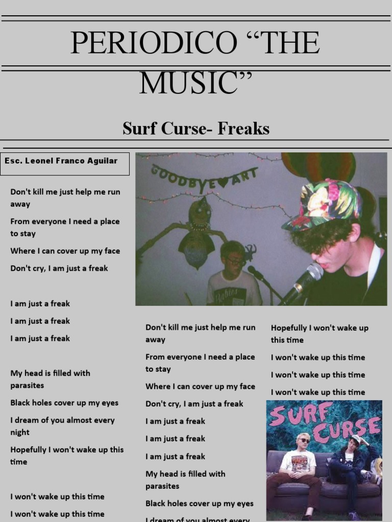 Meaning of "Freaks" by Surf Curse | PDF