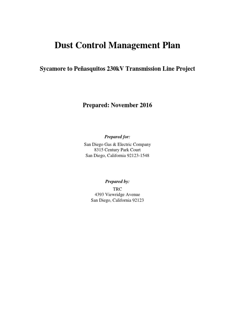 SycPen Dust Control Management | PDF | Dust | Electric Power Transmission