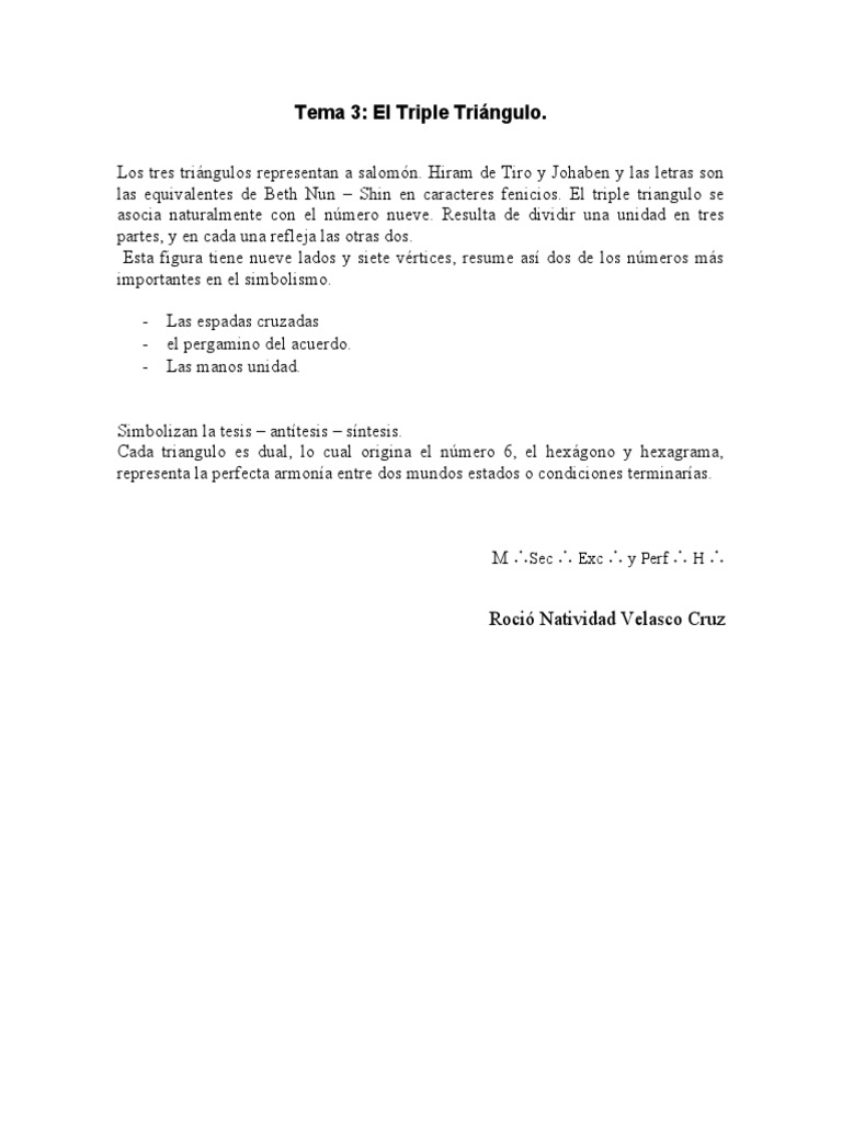Significado del Triple Triángulo Masónico | PDF