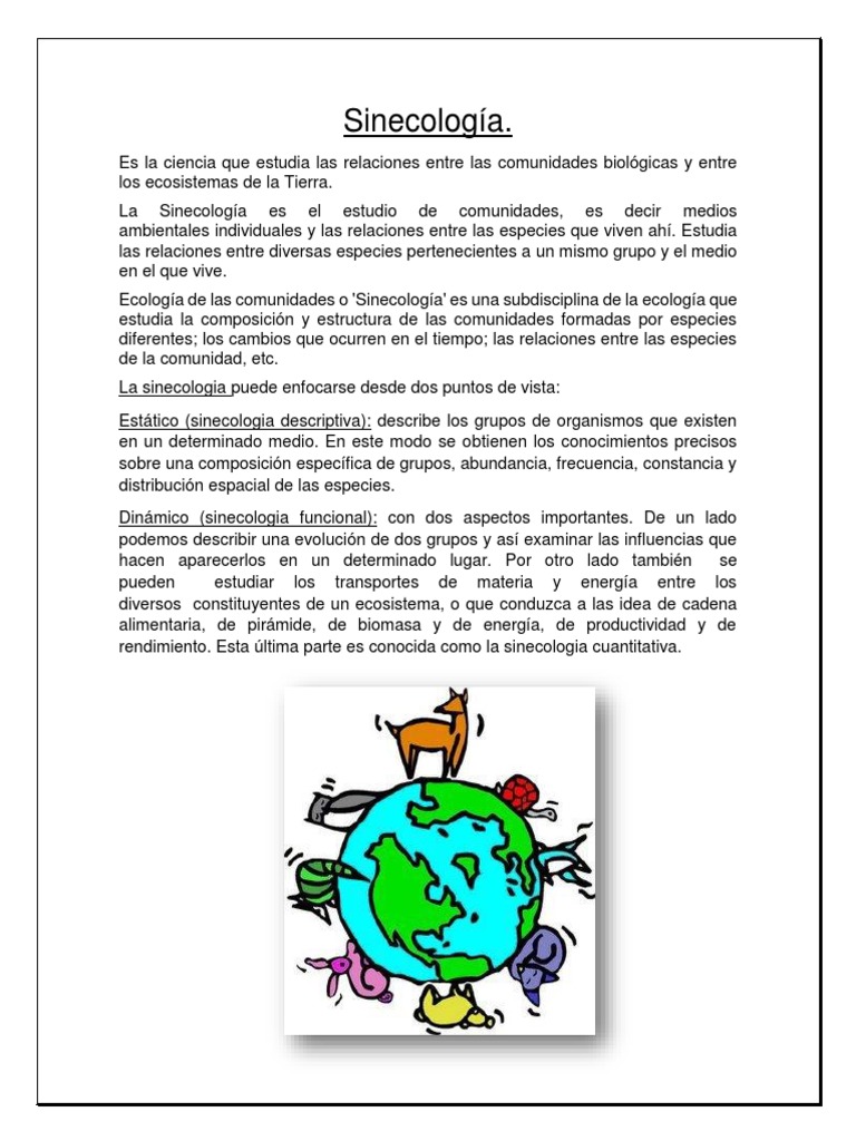 Sinecología.pdf | PDF | Ecología | Ecosistema