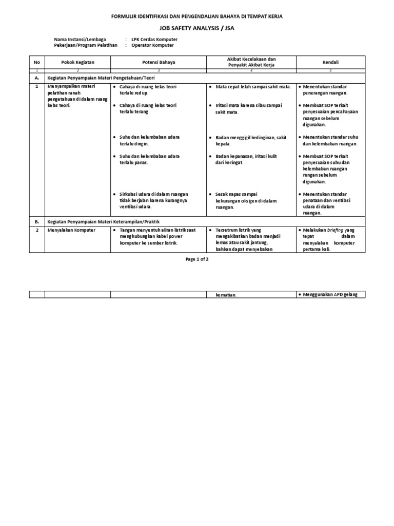 3-Contoh Tugas-K3 | PDF