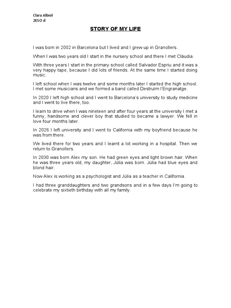 Story of My Life | PDF