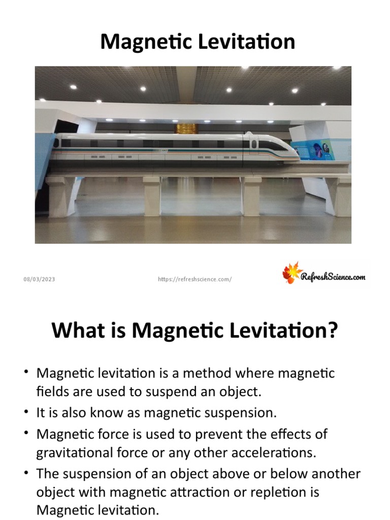 Magnetic Levitation | PDF | Train | Hyperloop
