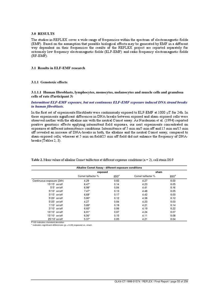 Elektromágnesesség-DNS - REFLEX - Final - Report - Part - 2 PDF | PDF | Dna Repair | Biotechnology