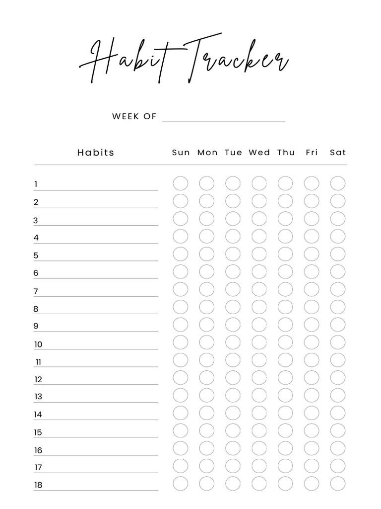 Habit Tracker PDF | PDF