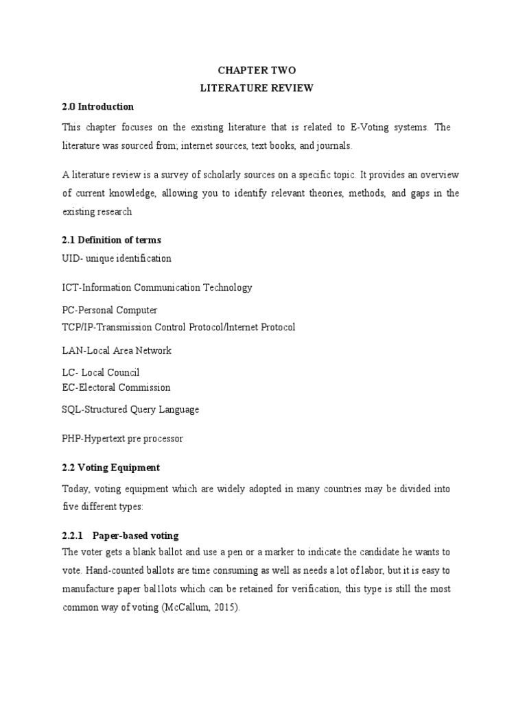 Chapter Two-1 | Download Free PDF | Electronic Voting | Voting Machine
