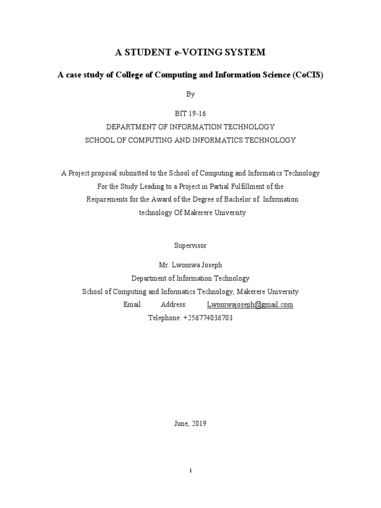 Student e-Voting System Proposal | PDF | Electronic Voting | Survey ...