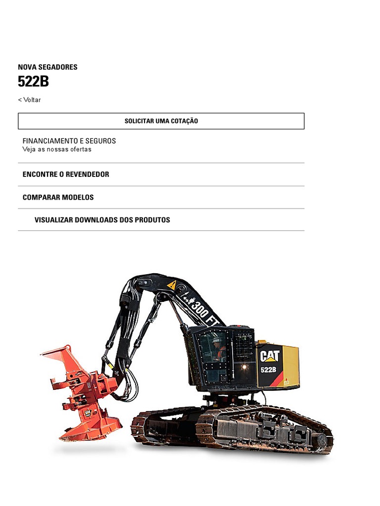 Cat - Colheitadeira de Esteira 522B - Caterpillar - Caracteristicas | PDF | Casa e Jardim ...