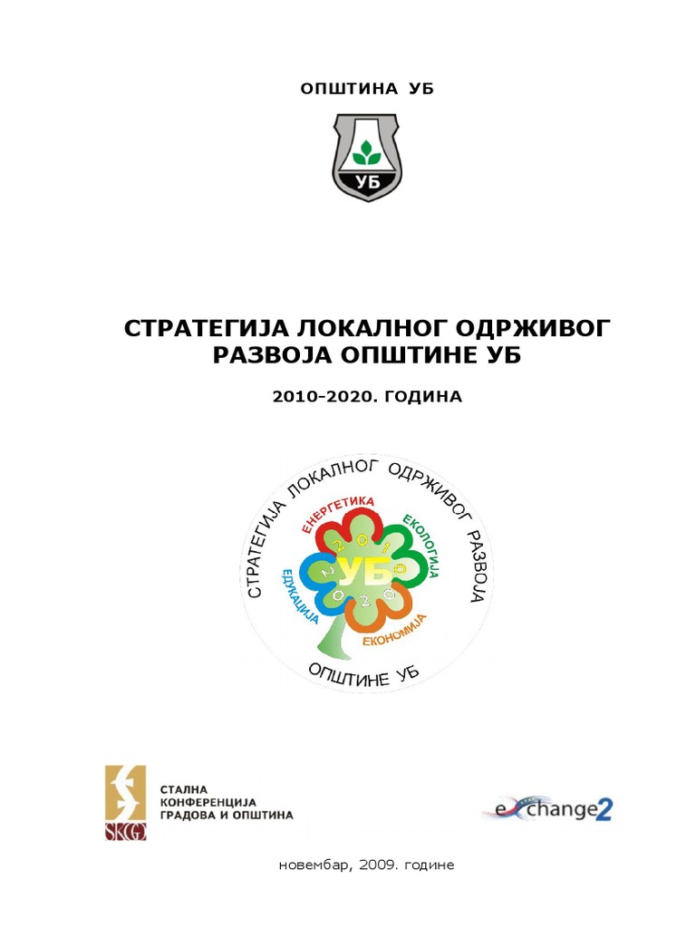 Strategija Lokalnog Odrzivog Razvoja Opstine Ub-Predlog | PDF