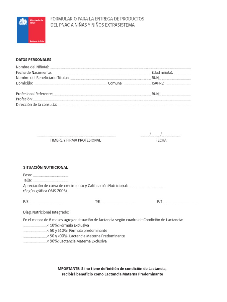 PNAC Extrasistema Anexo 1 | PDF