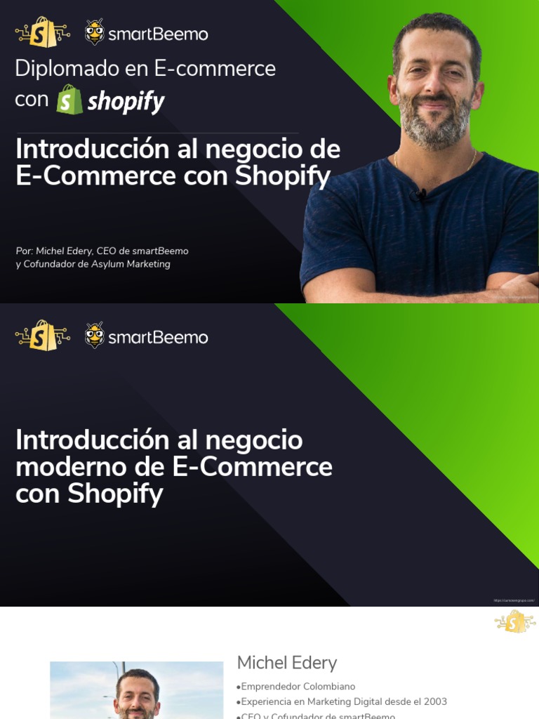 Introducción Al Negocio de Ecommerce Con Shopify | PDF | Comercio electrónico | Iniciativa ...