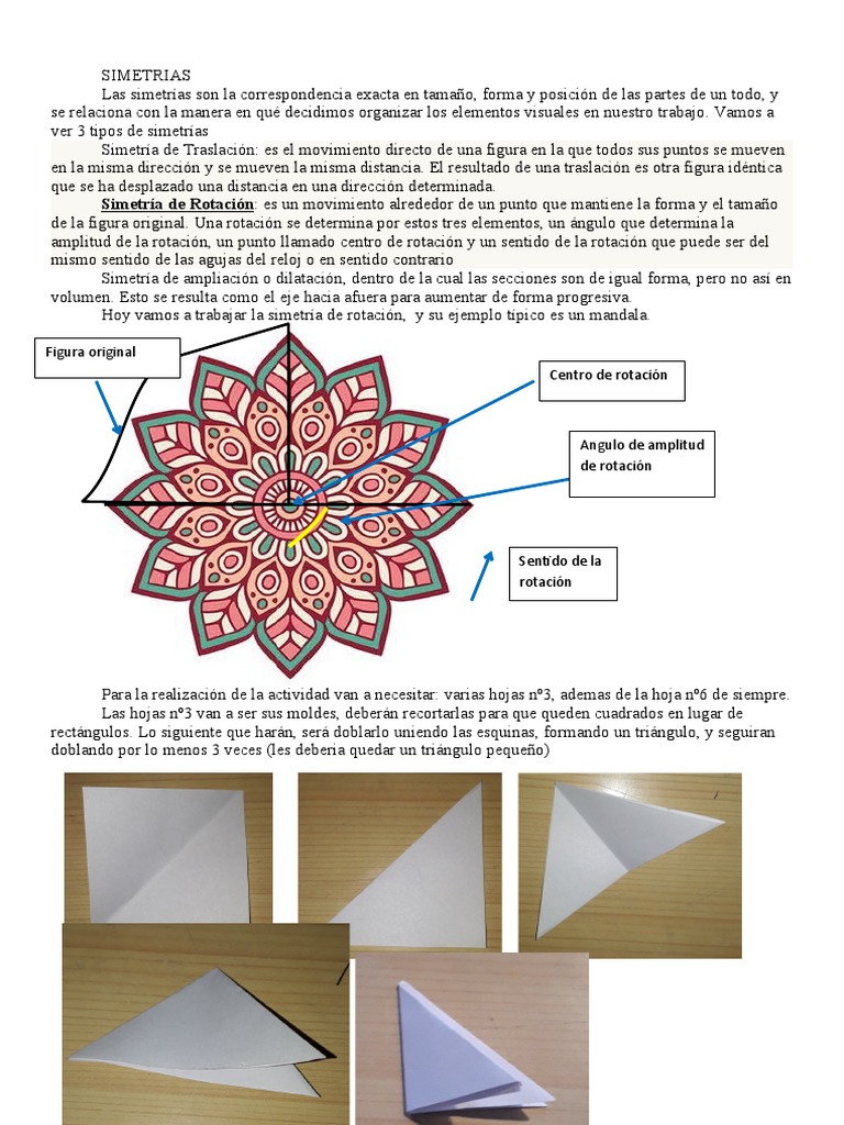 1º Actividad Simetria Rotacion | PDF | Rotación | Simetría