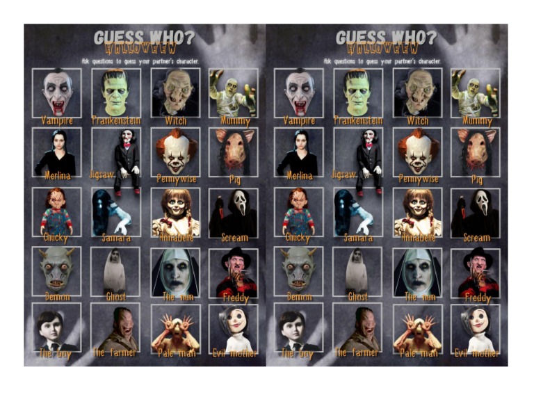 Guess Who - Halloween Version | PDF