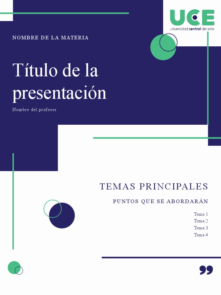 Plantilla de Presentaciones UCE 2 | PDF | Tecnología de cine y video | Medios de comunicación en ...