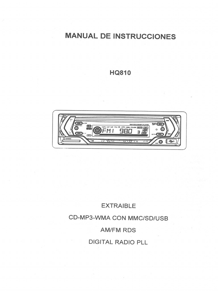 Speed Sound HQ810 - Manual Instrucciones | PDF