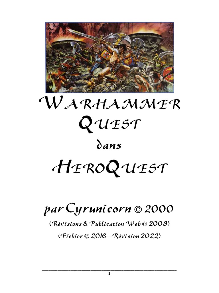 cgHQ-WARHAMMER QUEST-Présentation | PDF