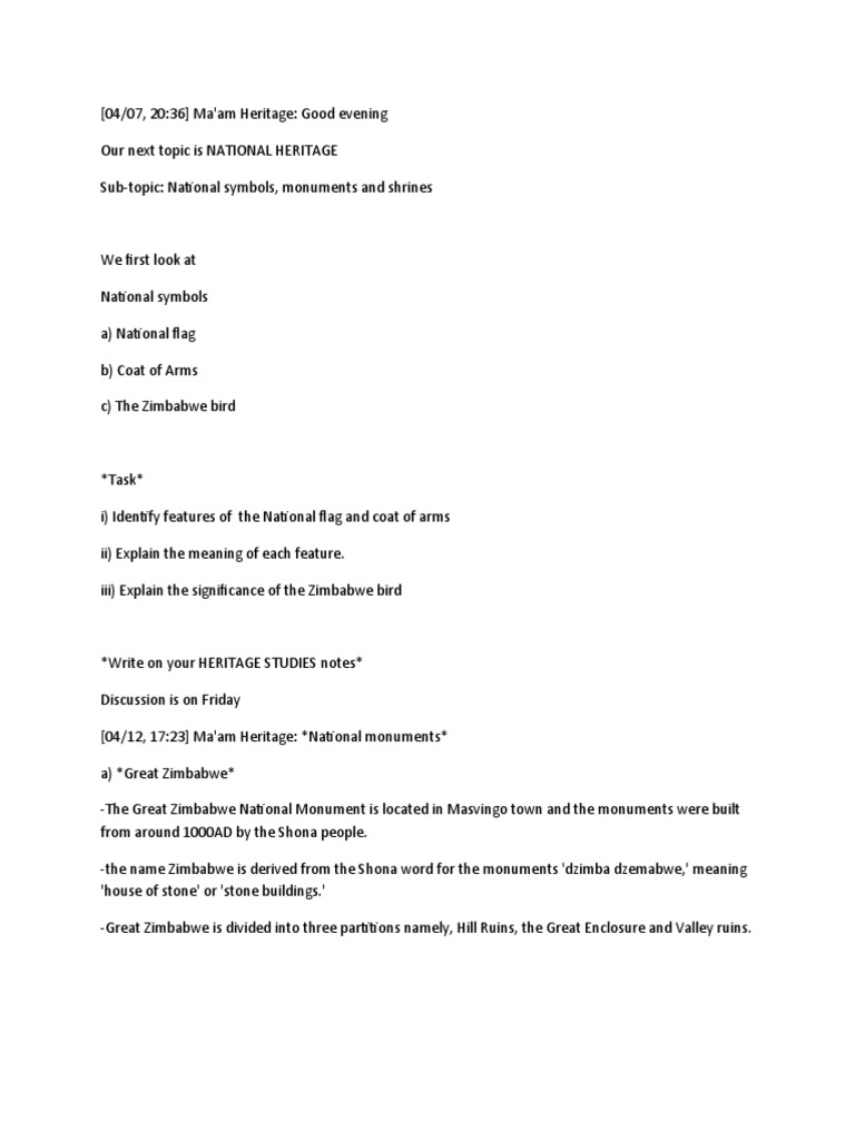 Heritage Notes | PDF | Resource