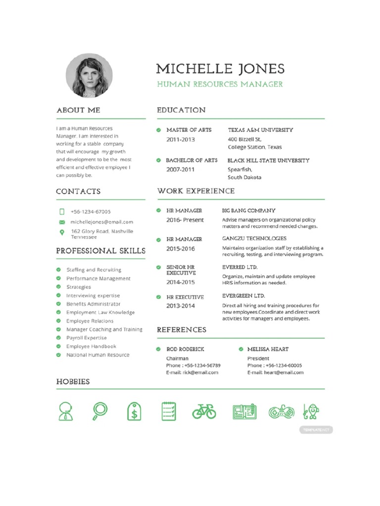Example Resumes Blank Resume To Fill in | PDF