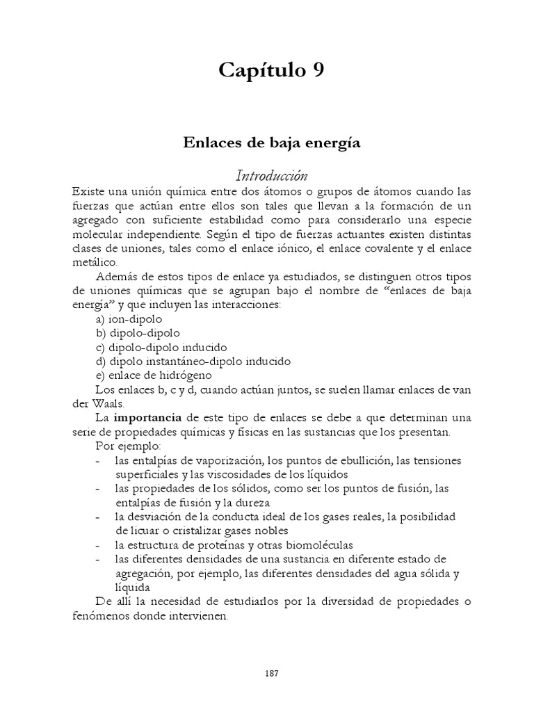 Cap 9 Subir PDF | PDF | Enlace químico | Enlace covalente