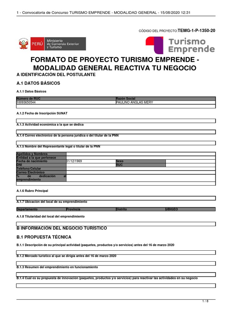 PDF - Temg 1 P 1350 20 | PDF | Turismo | Iniciativa empresarial